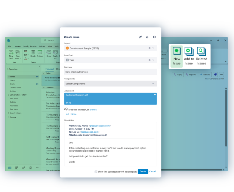 Outlook Email for Jira - yasoon